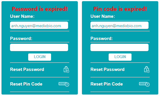 Reactivate a User's Password/PIN